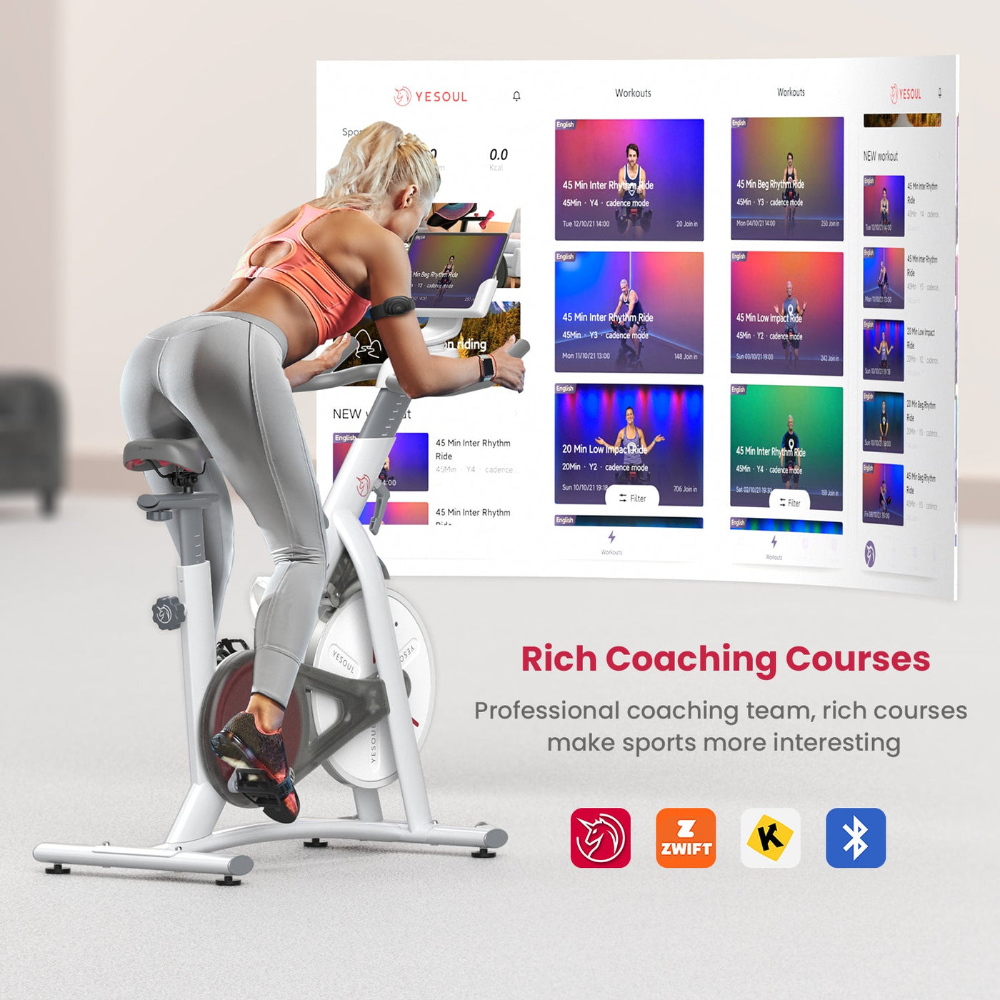 YESOUL S3 Indoor Exercise Bike - Best Smart Fitness Bike for Home Workouts